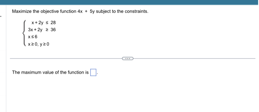 Solved Maximize The Objective Function 4x 5y Subject To The