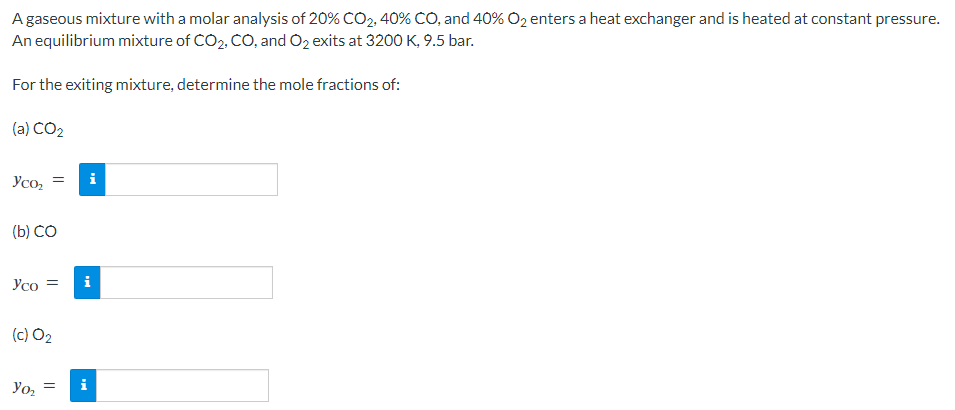 Solved A gaseous mixture with a molar analysis of | Chegg.com