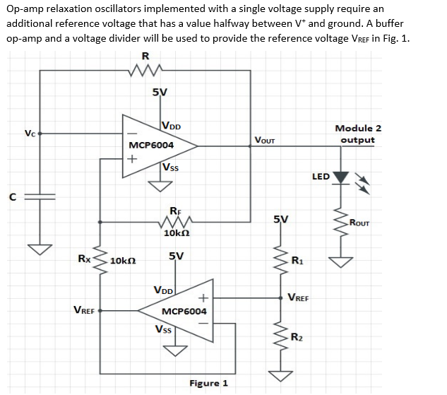 Op-amp relaxation oscillators implemented with a | Chegg.com