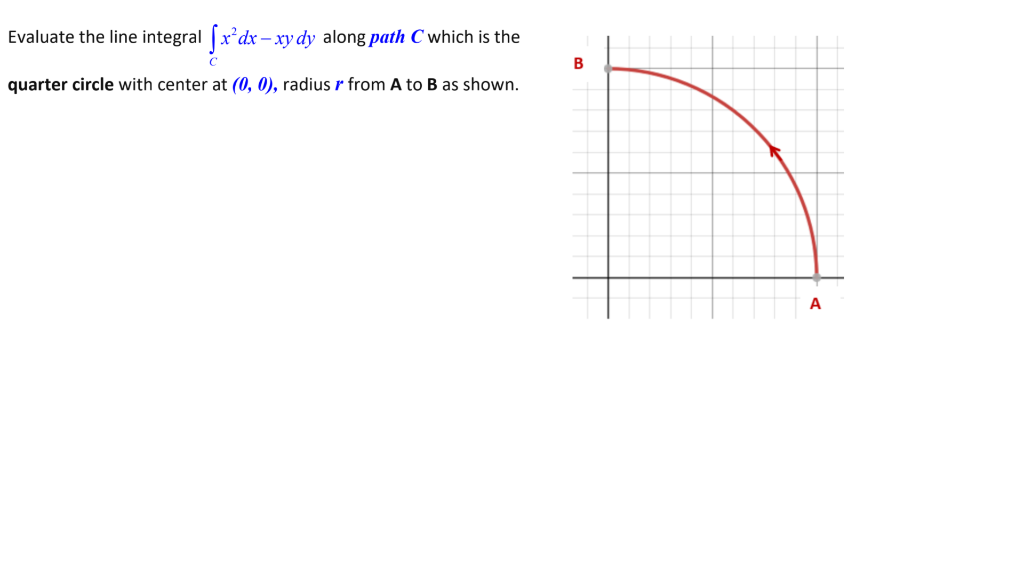 Solved Evaluate the line integral (x?dx – xy dy along path C | Chegg.com