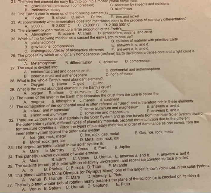 Compression Earth Science