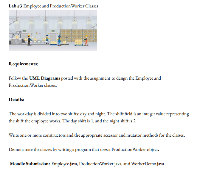 Solved Lab #3 Employee and Production Worker Classes | Chegg.com