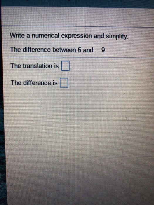 Solved Write a numerical expression and simplify The | Chegg.com