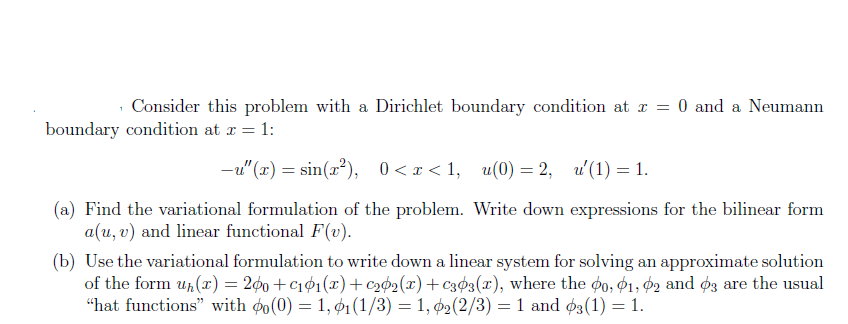 Solved Consider this problem with a Dirichlet boundary | Chegg.com