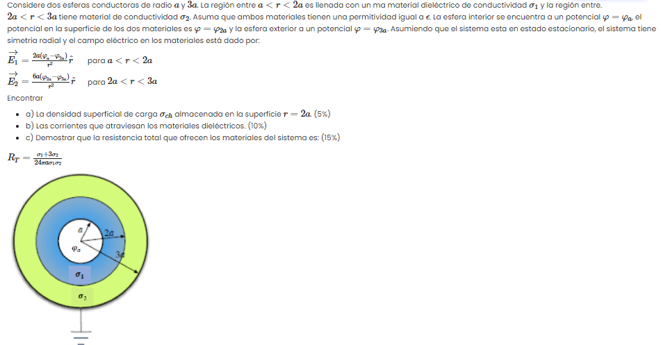 Solved Consider two conducting spheres of radius a and 3a. | Chegg.com