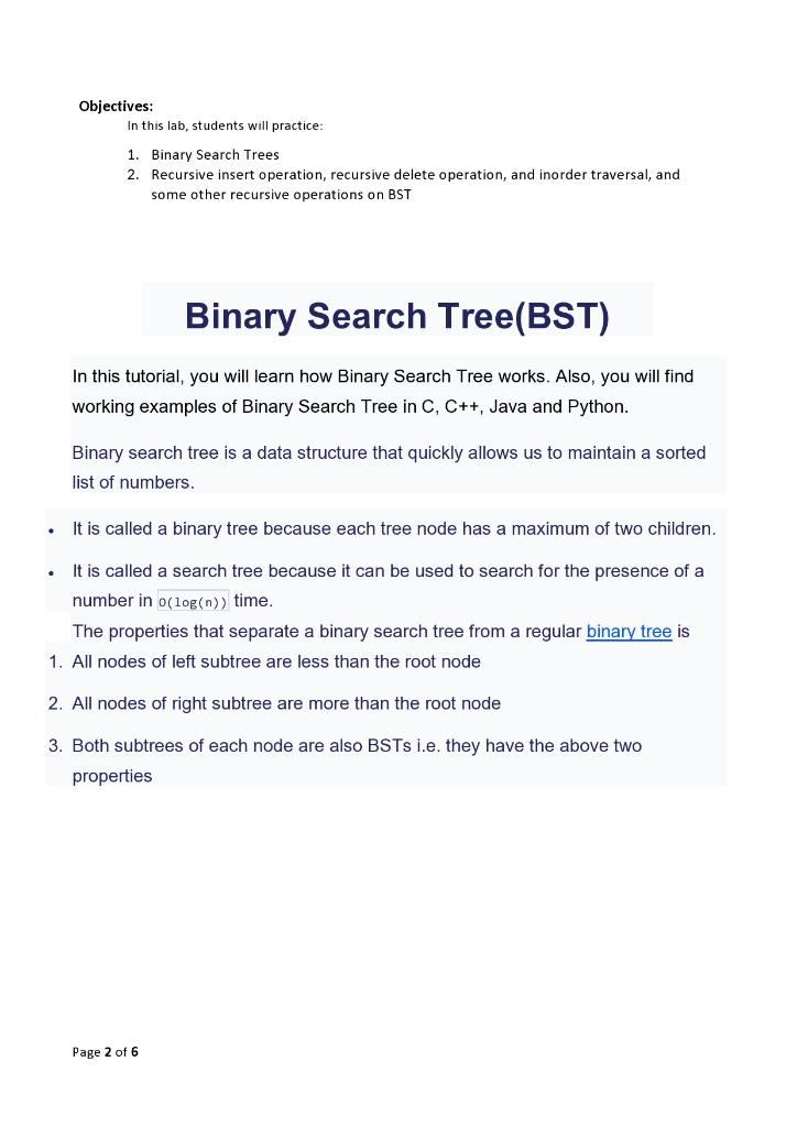 Objectives: In this lab, students will practice: 1. | Chegg.com