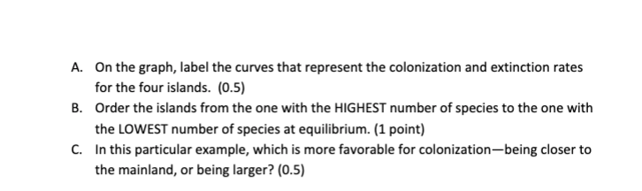 Solved 3. You study the chain of islands, below, and | Chegg.com