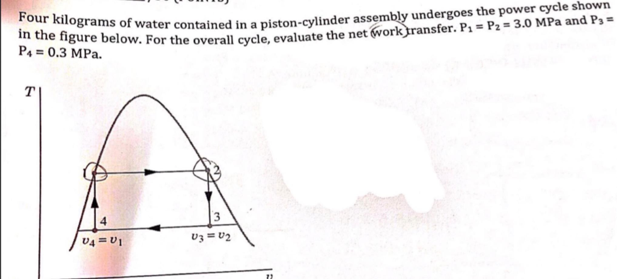 Solved Four kilograms of water contained in a | Chegg.com