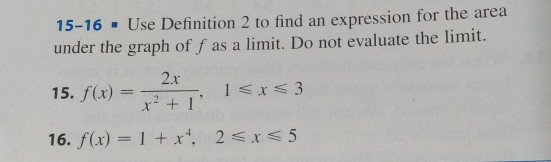 Solved 15-16 Use Definition 2 to find an expression for the | Chegg.com