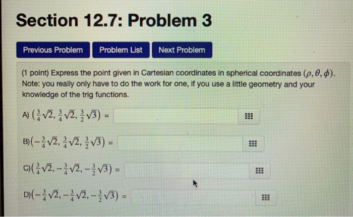 Solved Section 127 Problem3 Previous Problem Problem List 