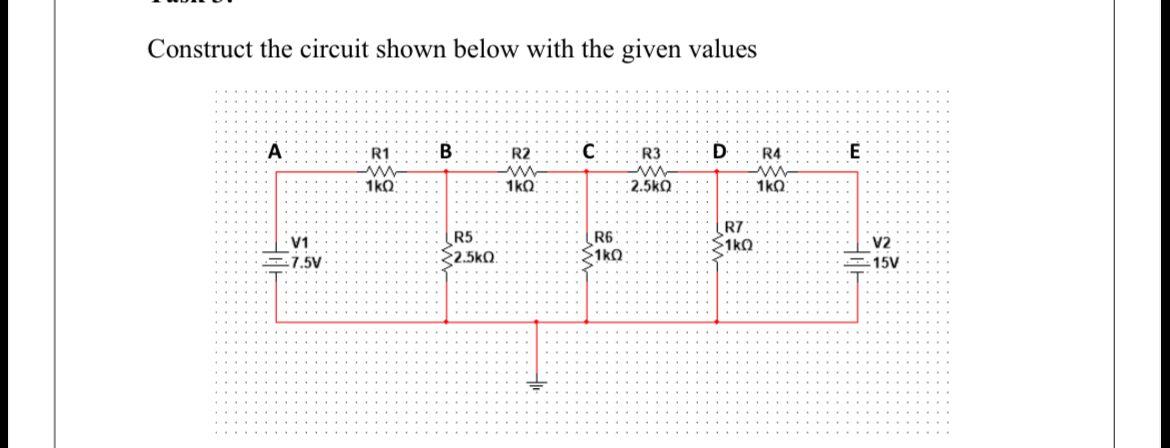 Solved 1. Measure the voltage at each node (A, B, C and D) | Chegg.com