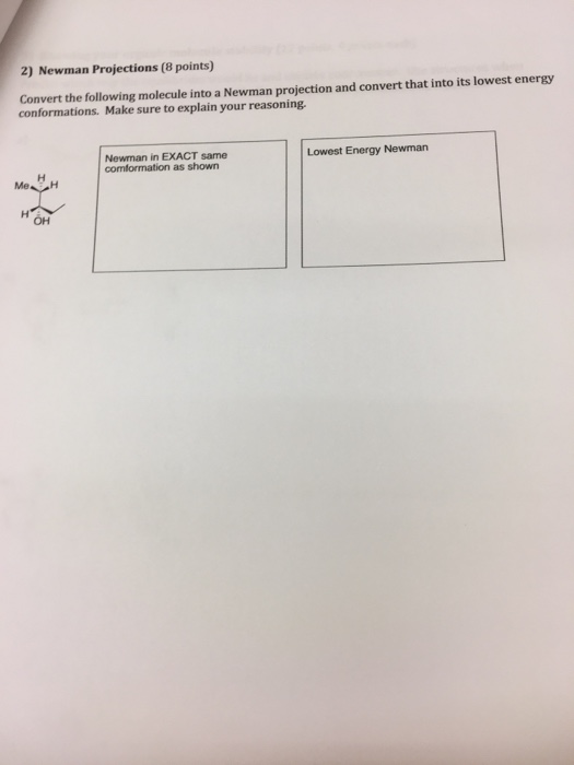 Solved how do you solve these newman projection and chair | Chegg.com