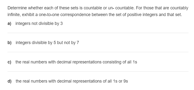 Solved Determine whether each of these sets is countable or | Chegg.com