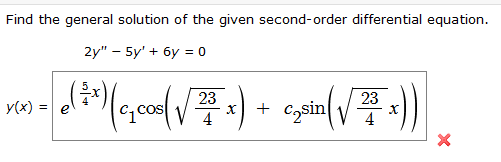Solved Find the general solution of the given second-order | Chegg.com