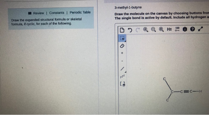 Solved 3-methyl-1-butyne m Review 1 Constants I Periodic | Chegg.com