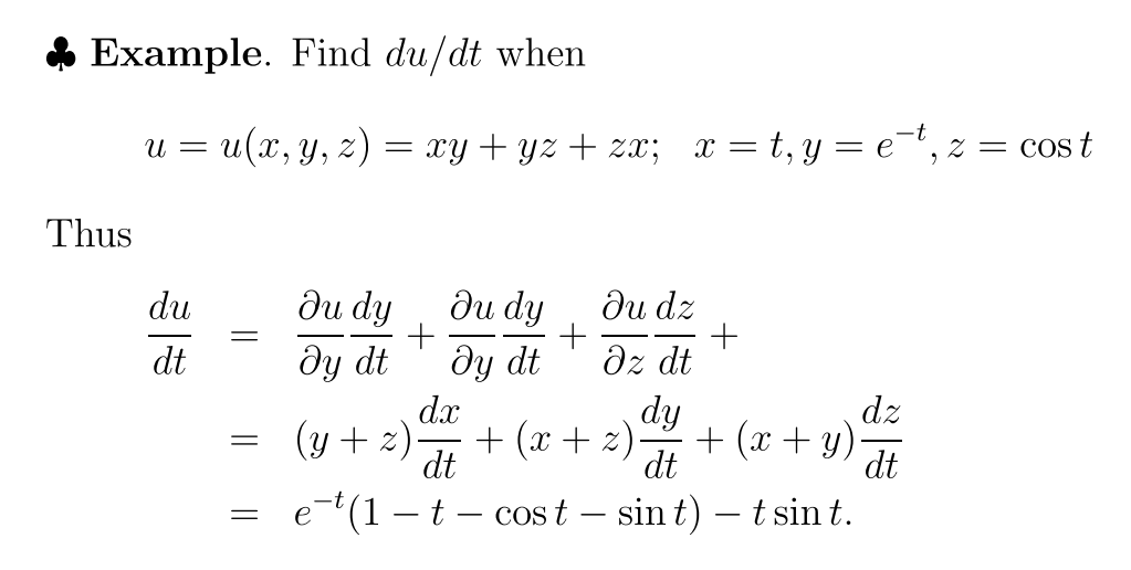 Solved क. Example. Find du/dt when | Chegg.com