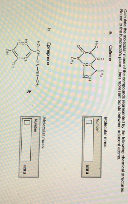 Solved Calculate the molecular mass of the compounds | Chegg.com