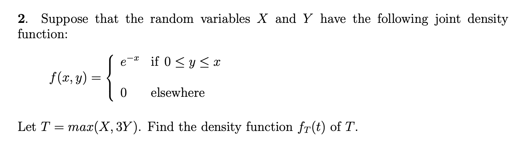Solved Suppose that the random variables X and Y have the | Chegg.com