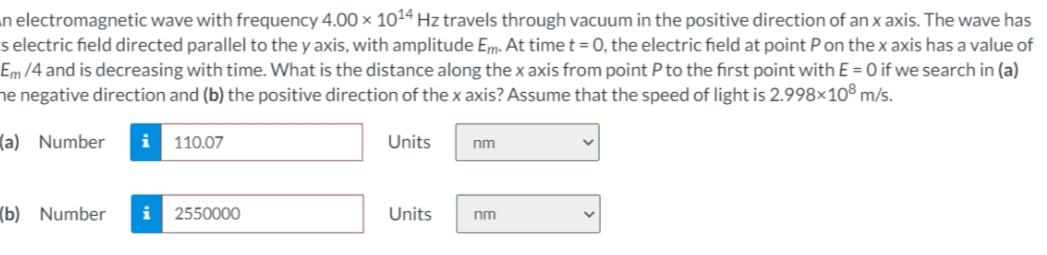 Solved The magnetic component of an electromagnetic wave in | Chegg.com