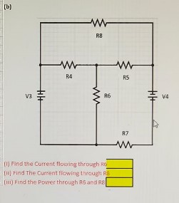 Solved (1) Find the Current flowing through R ( (ii) Find | Chegg.com