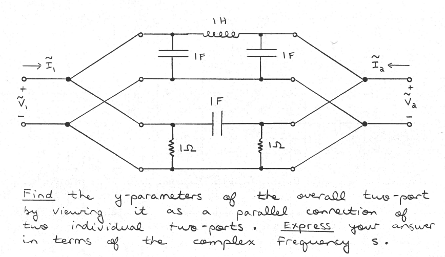 Solved Find the y-parameters of the overall two-port by | Chegg.com