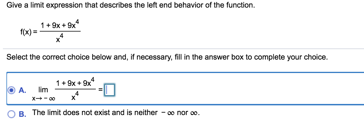 Solved Give a limit expression that describes the left end | Chegg.com