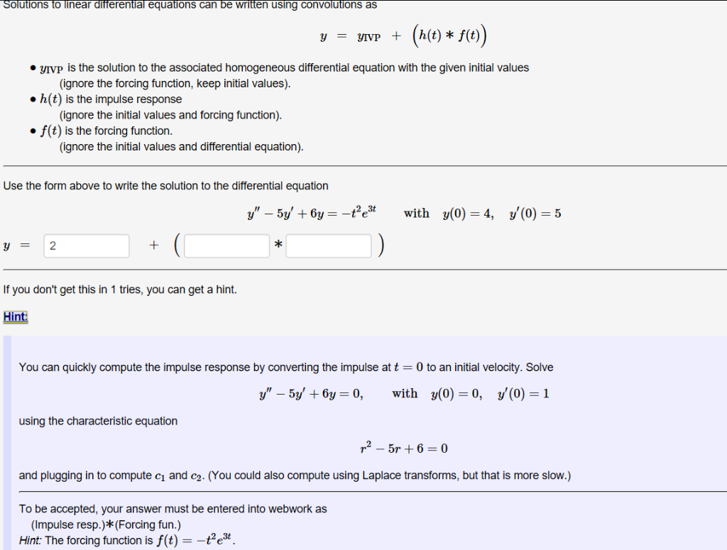 Solved Solutions to linear differential equations can be | Chegg.com