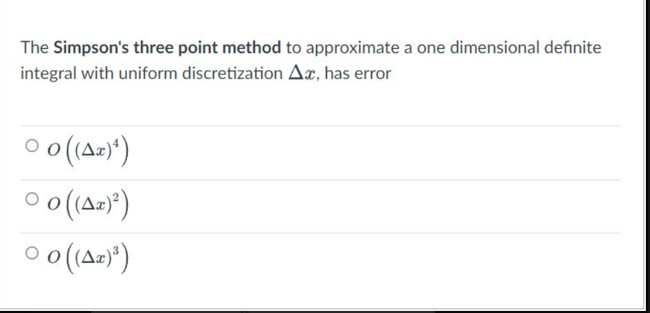 Solved The Simpson's three point method to approximate a one | Chegg.com