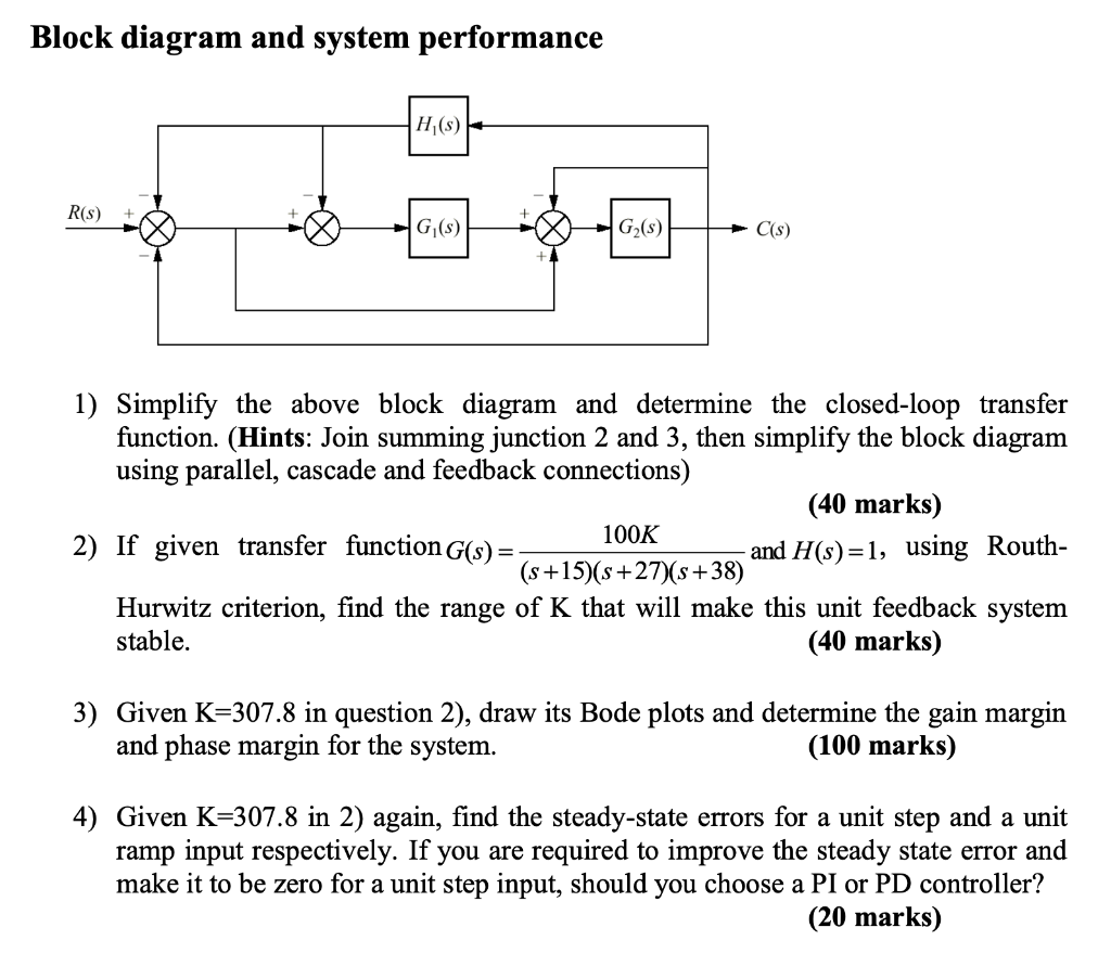 Solved 4) Given K=307.8 in 2) again, find the steady-state | Chegg.com