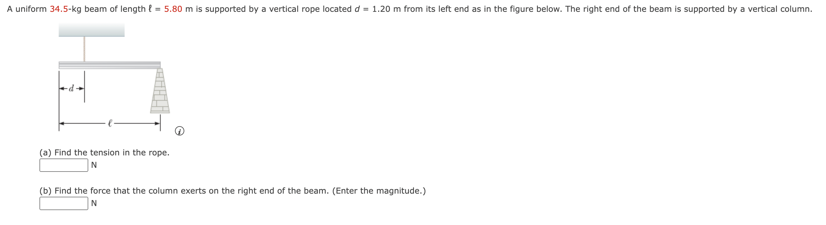 Solved (a) Find the tension in the rope. N (b) Find the | Chegg.com