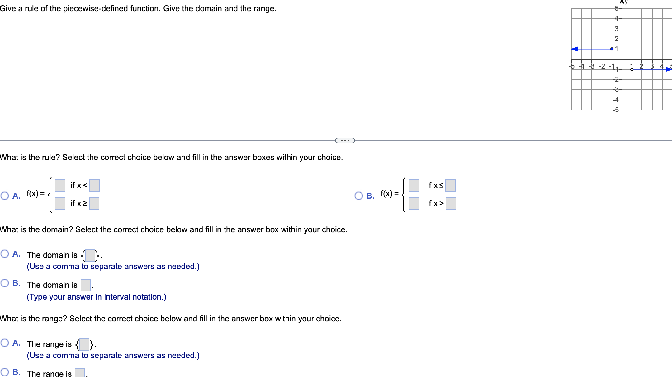 Solved Give a rule of the piecewise-defined function. Give | Chegg.com