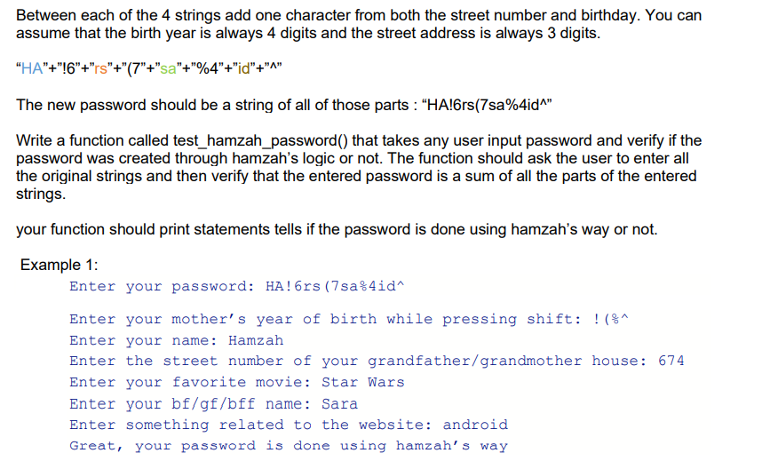 Solved Hamzah believes that a good password is a password | Chegg.com