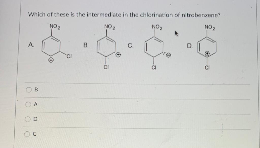 Solved Which of these is the intermediate in the | Chegg.com