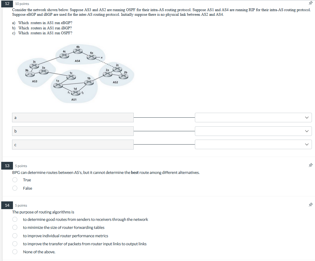 Solved Consider the network shown below. Suppose AS3 and AS2 | Chegg.com