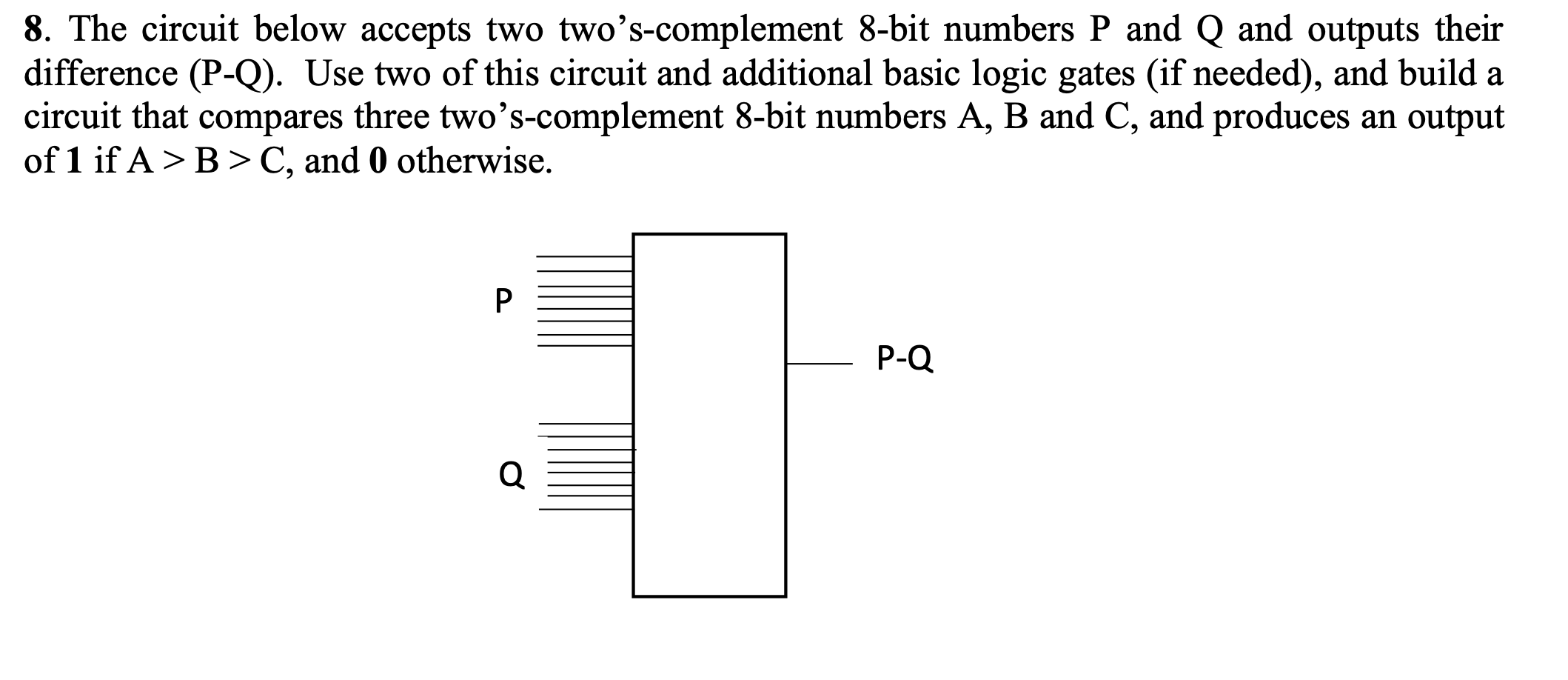 8. The circuit below accepts two two’s-complement | Chegg.com