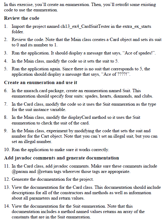 Solved Card.java package murach.card; public class Card | Chegg.com