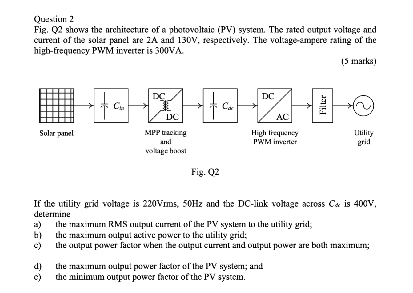 Solved Question 2 Fig. Q2 shows the architecture of a | Chegg.com