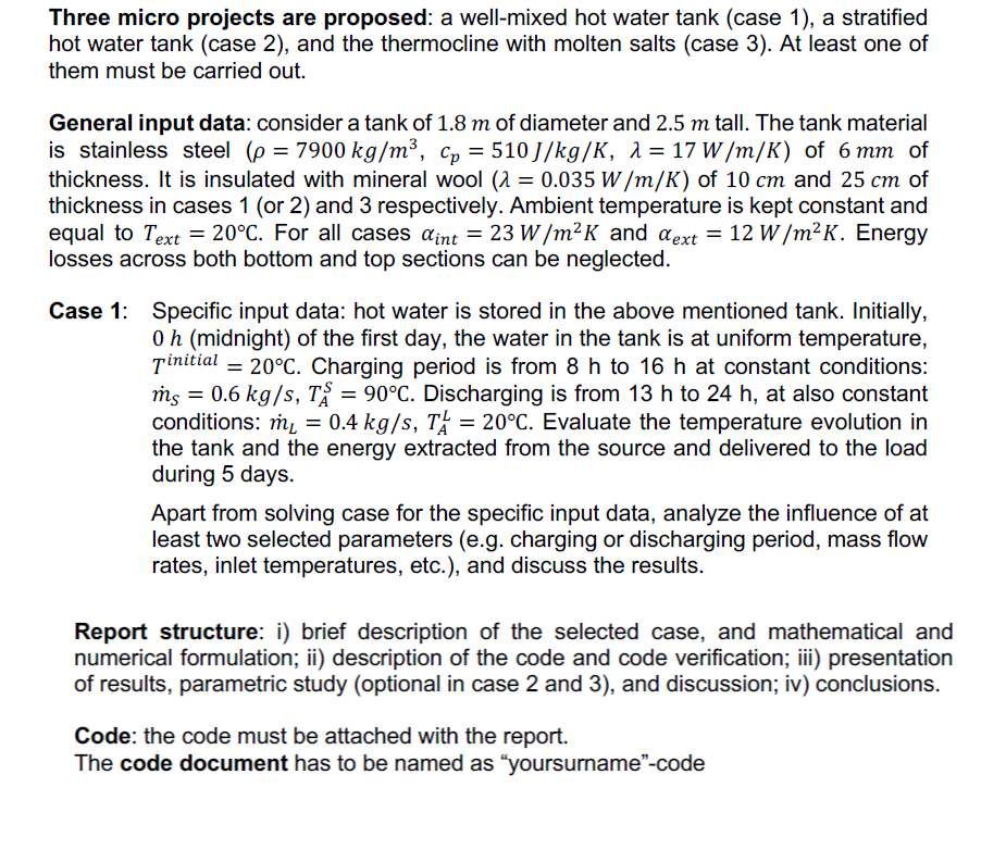 Solved Report structure: i) ﻿brief description of the | Chegg.com