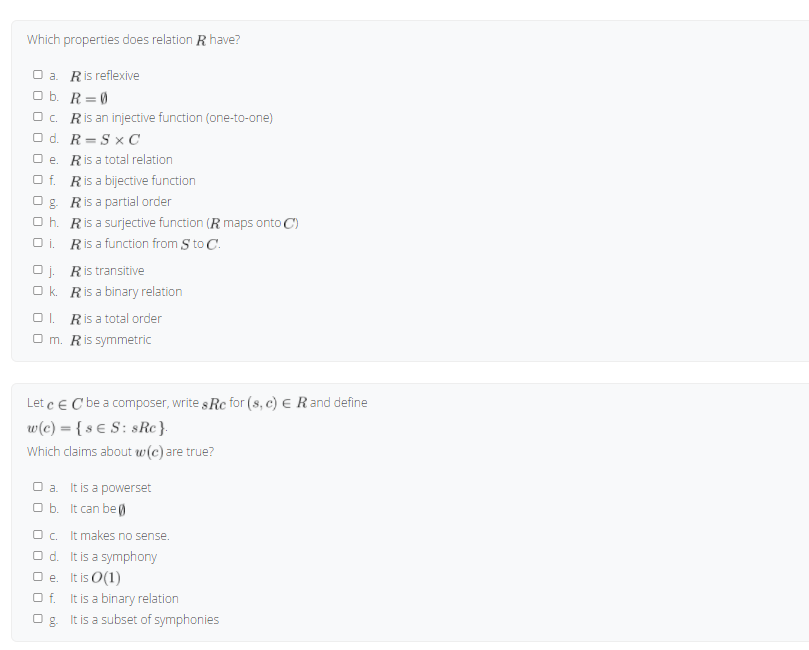 Solved Here is a definition of R that we'll use on the rest | Chegg.com