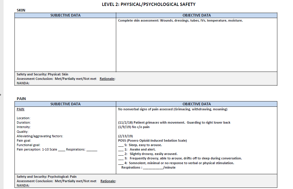 Fill in the boxes below based off the assessment data | Chegg.com