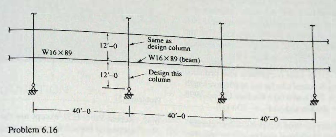 Solved 6-16Design an interior column (use W shape) for a | Chegg.com