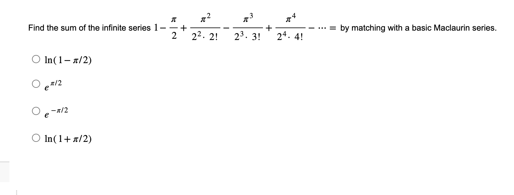 Solved Find the sum of the infinite series | Chegg.com