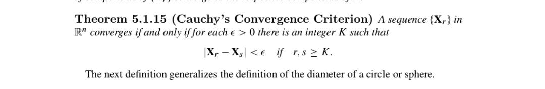 Theorem 5.1.15 (Cauchy's Convergence Criterion) A | Chegg.com