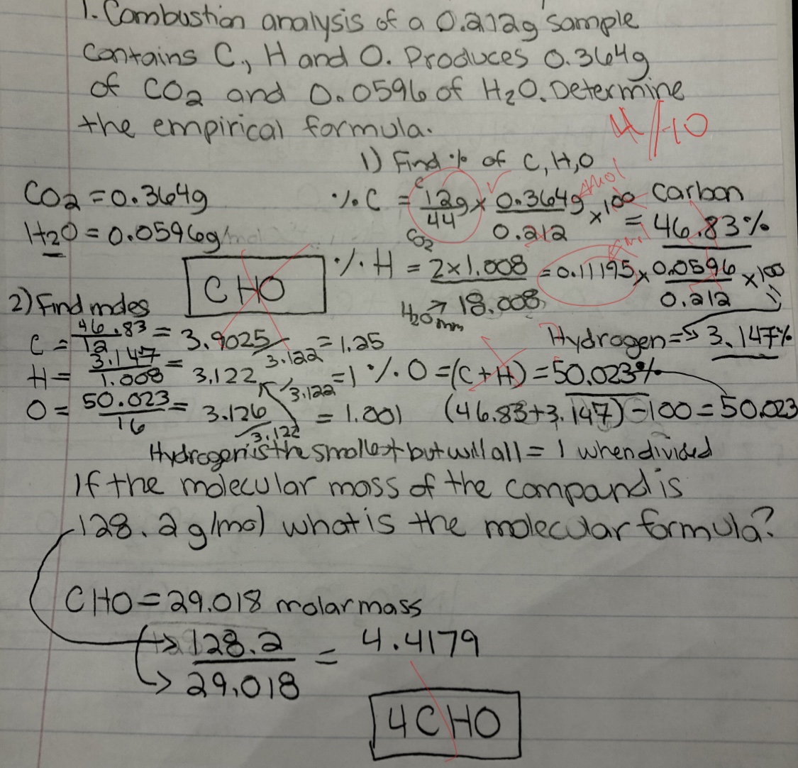 Solved A combustion analysis of a 0.212g sample contains C, | Chegg.com