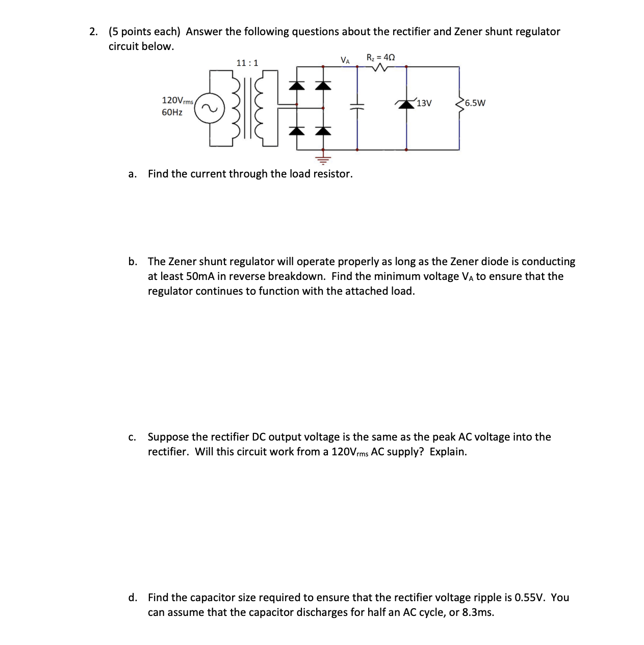 Solved 2. (5 ﻿points each) ﻿Answer the following questions | Chegg.com