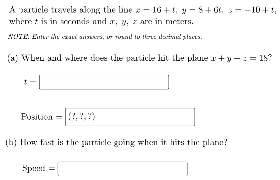 Solved A particle travels along the line | Chegg.com