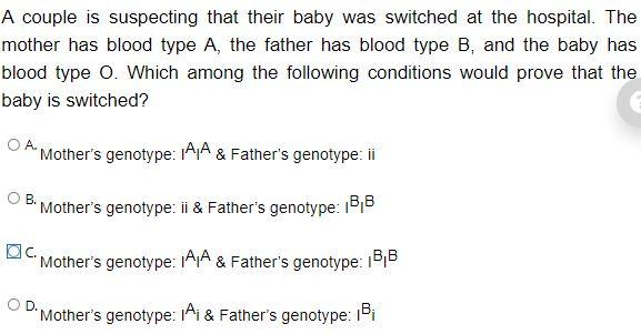 Solved A couple is suspecting that their baby was switched | Chegg.com