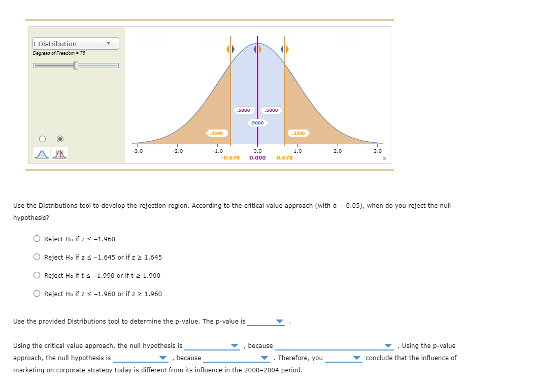 Solved If the null hypothesis is true, the sampling | Chegg.com