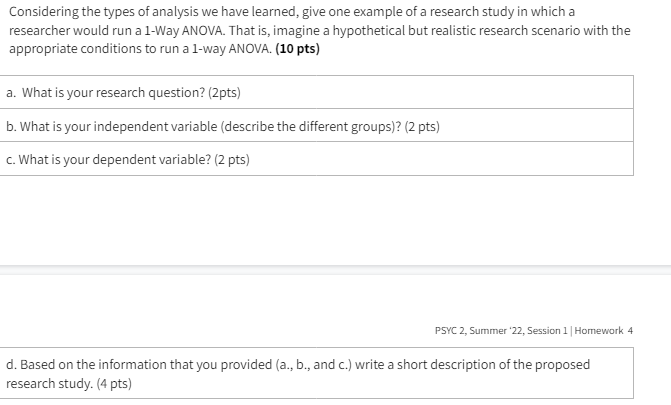 Solved Considering the types of analysis we have learned, | Chegg.com