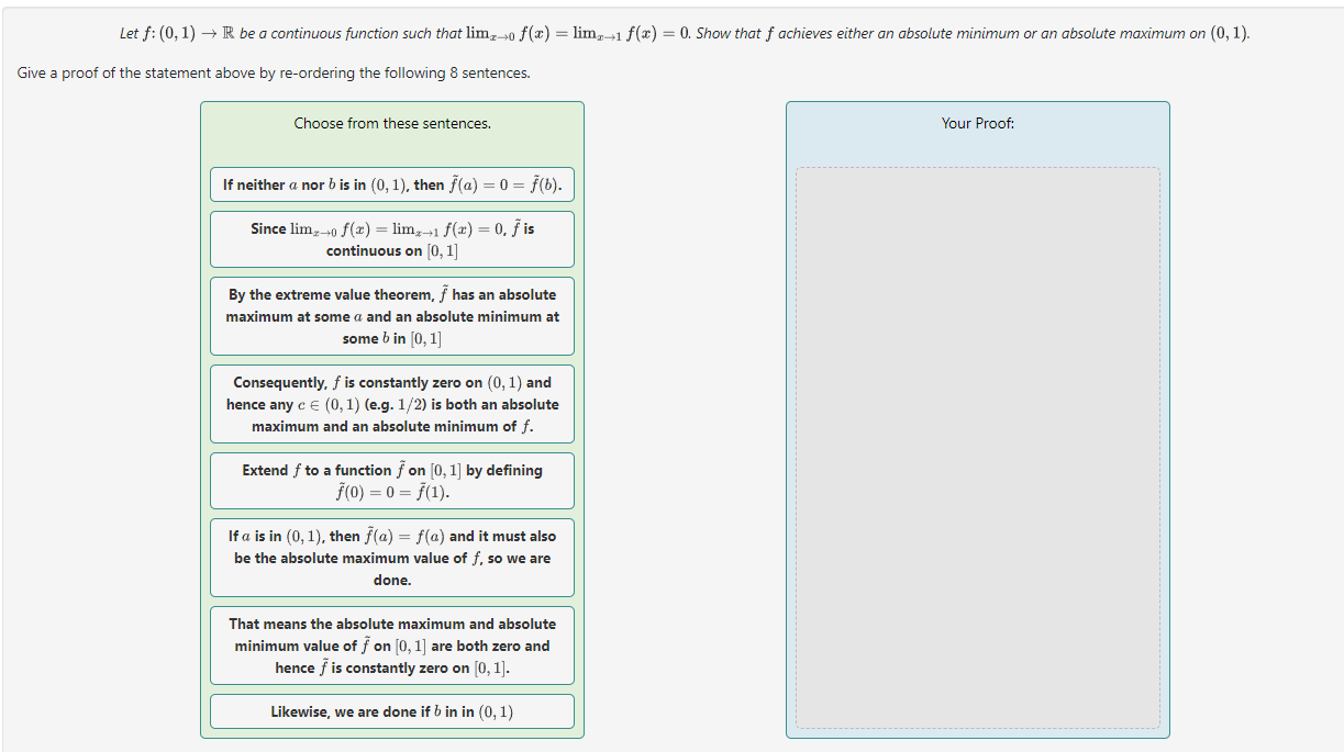 Solved Let F 0 1 R Be A Continuous Function Such That